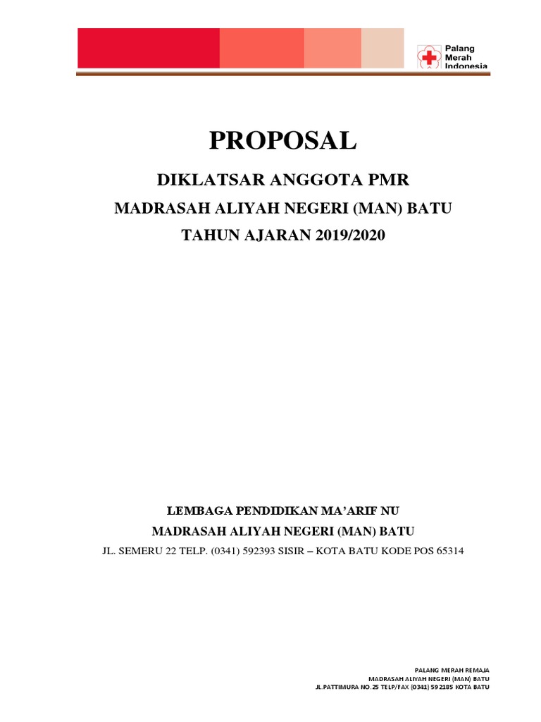 Proposal Diklat PMR Man Kora Batu | PDF