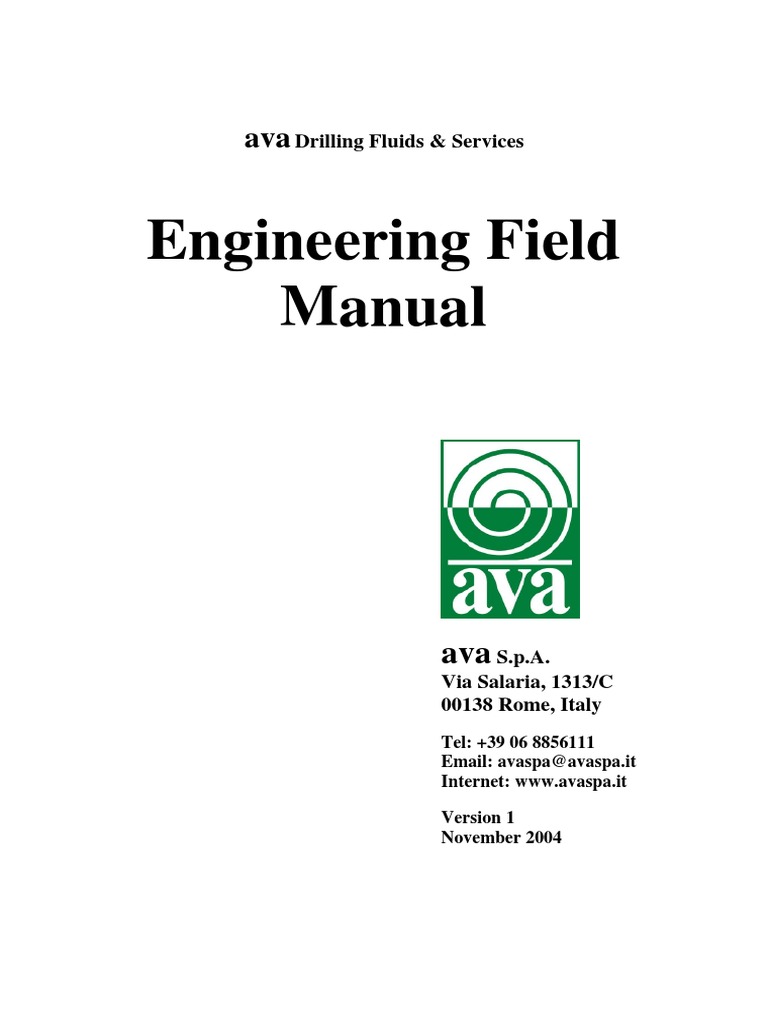 Ava Engineering Field Manual | PDF | Ph | Alkalinity
