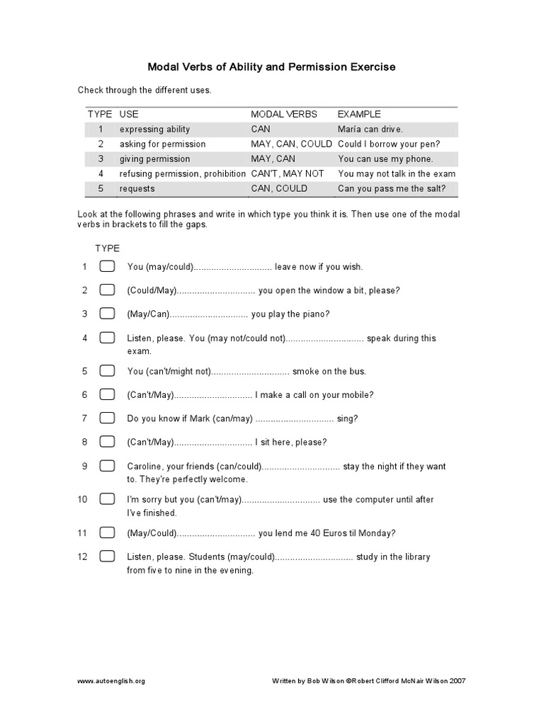 Modals of Permission PDF | PDF | Verb | Languages
