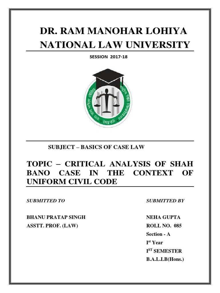 Uniform Civil Code | PDF | Virtue | Government