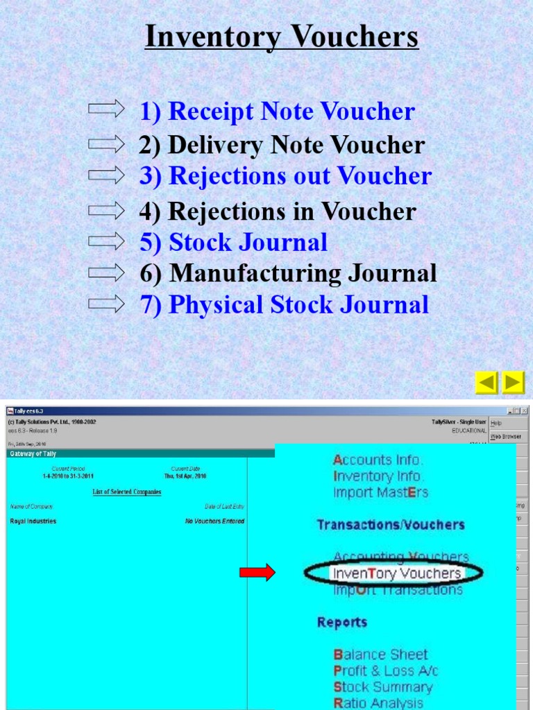 Inventory Vouchers - Pps | PDF