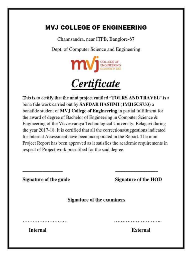 MVJ College of Engineering | PDF