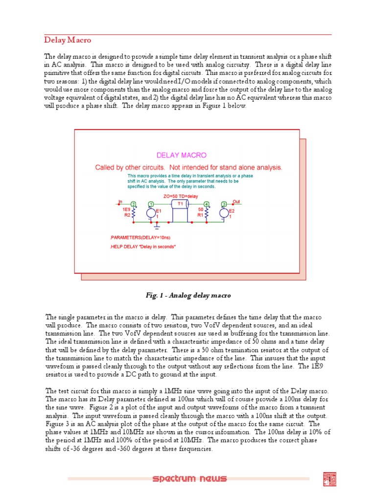Fig. 1 - Analog Delay Macro | PDF