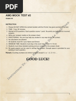 SASMO 2023 Practice Paper Answers | PDF