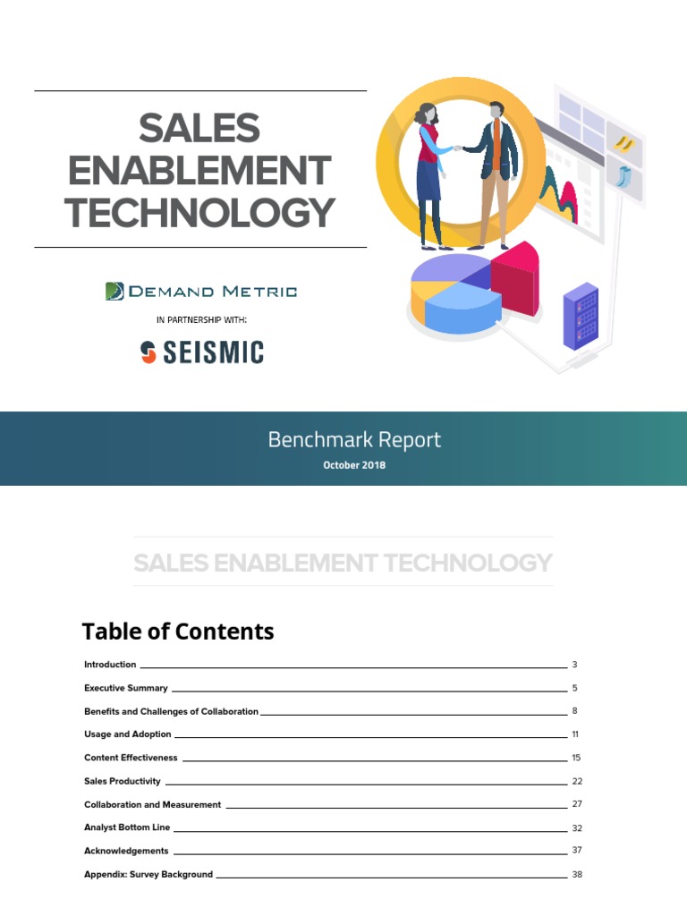Sales Enablement Technology Bencharking Report | PDF | Sales | Benchmarking
