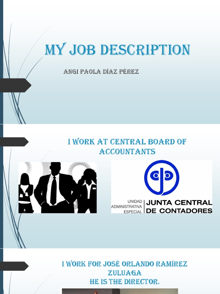 My Job Description: Angi Paola Díaz Pérez | PDF
