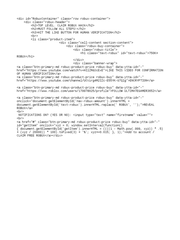 Claim 750K+ Robux Hack Guide | PDF | Computers