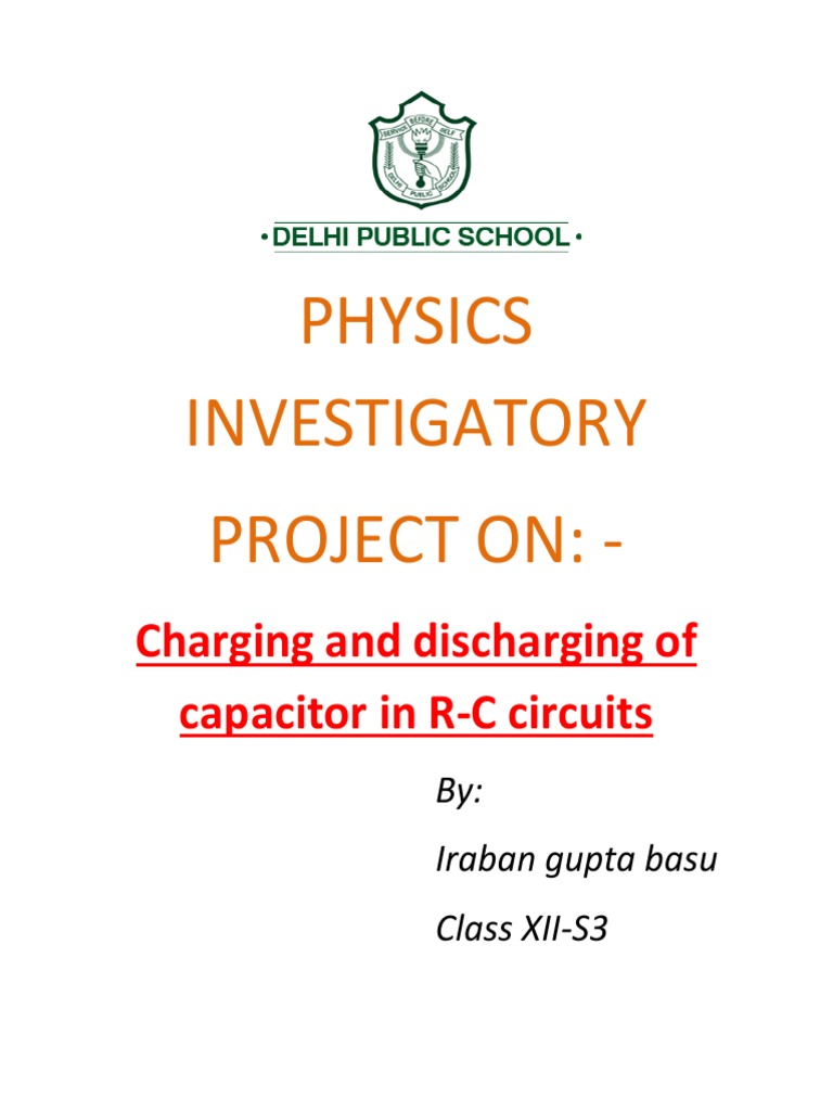 Physics Project On Capacitors | PDF | Capacitor | Electrical Network