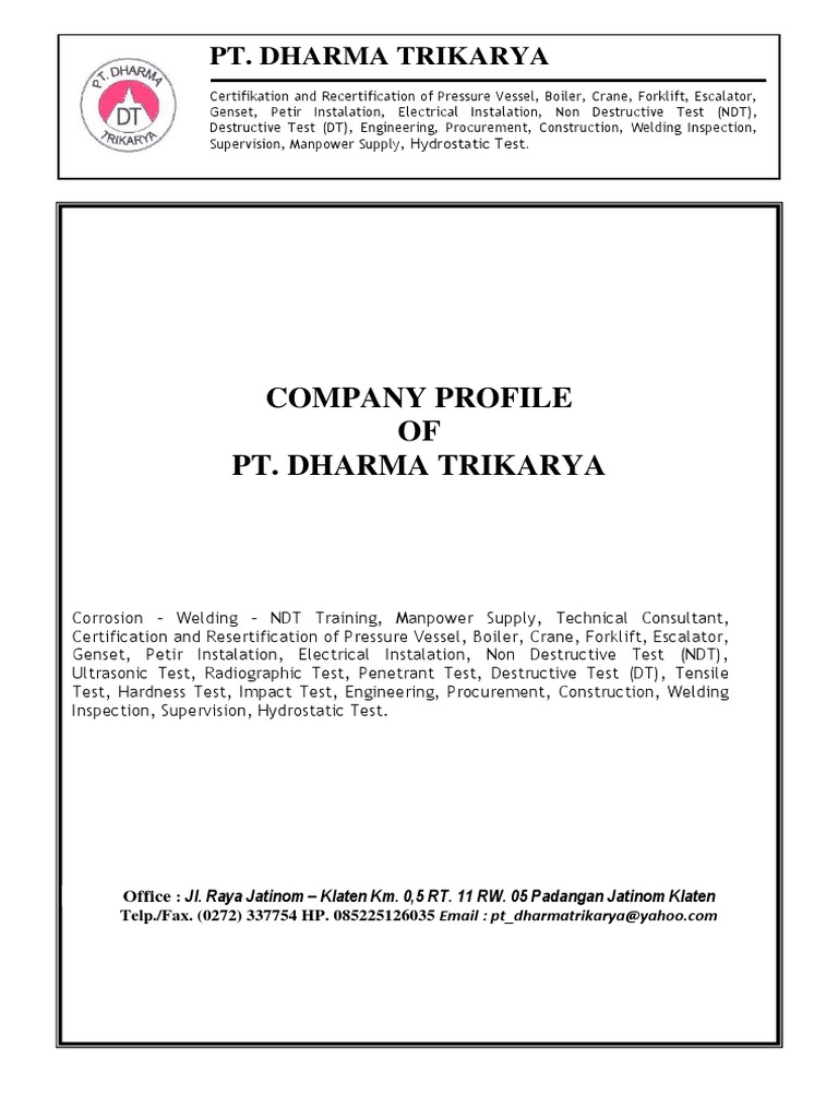 Contoh Company Profil | PDF