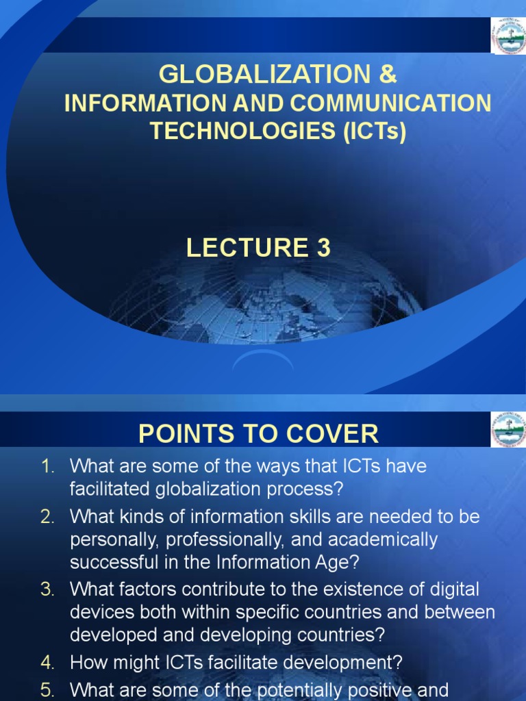 Globalization &: Information and Communication Technologies (Icts ...