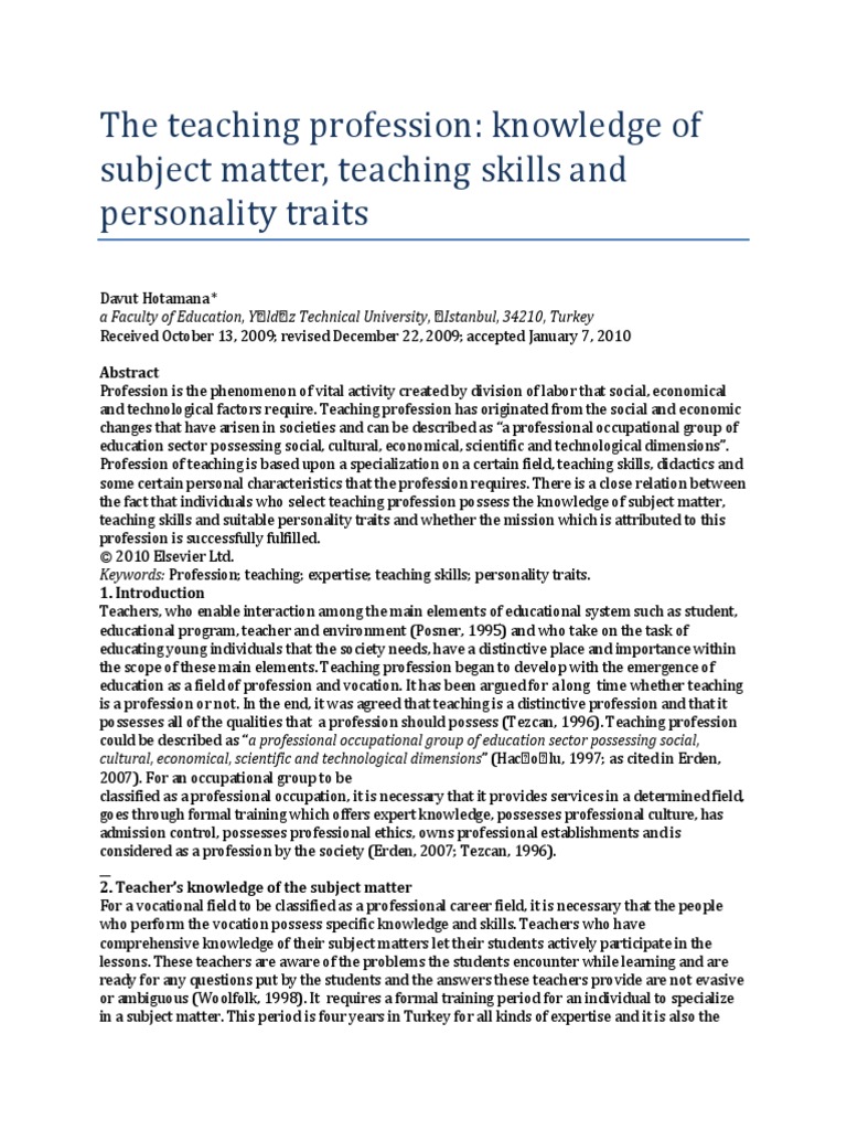The Teaching Profession | PDF | Teachers | Profession