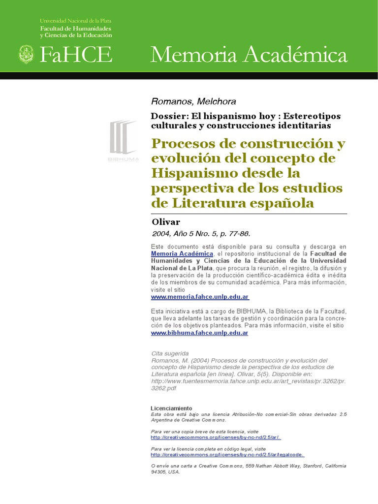 Evolución del Hispanismo en Literatura | PDF | España | Lengua española