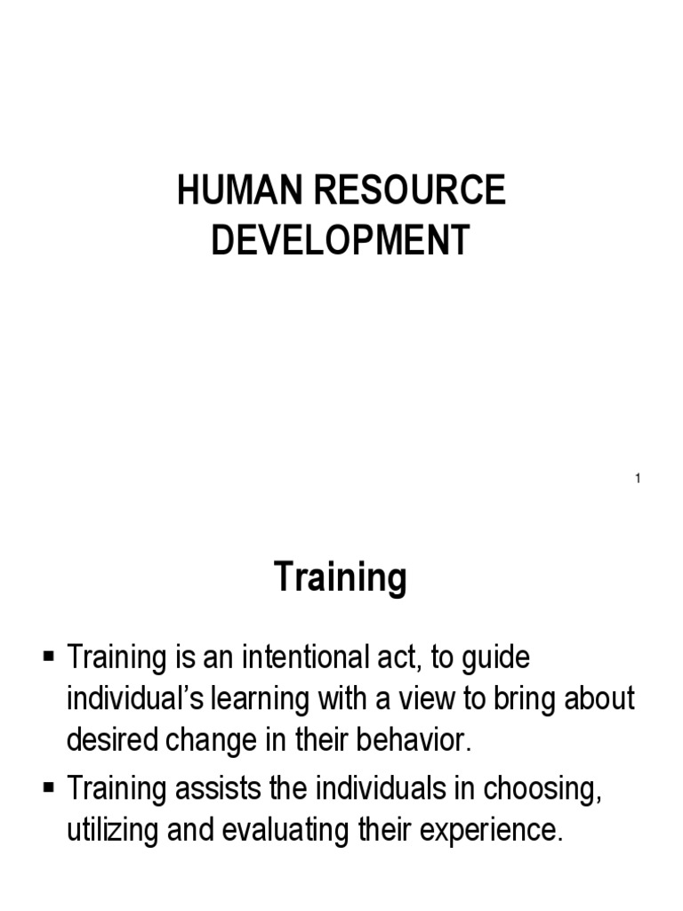 Human Resource Development | PDF | Motivation | Motivational
