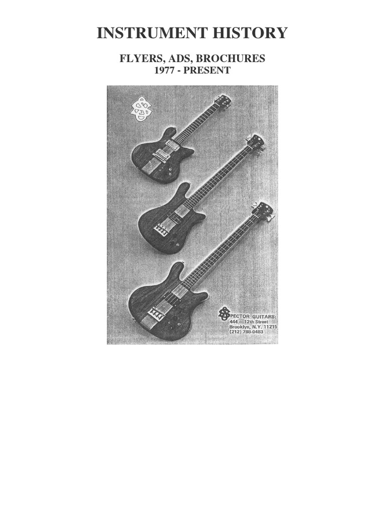 Instrument History: Flyers, Ads, Brochures | PDF | Bass Guitar | Irish ...