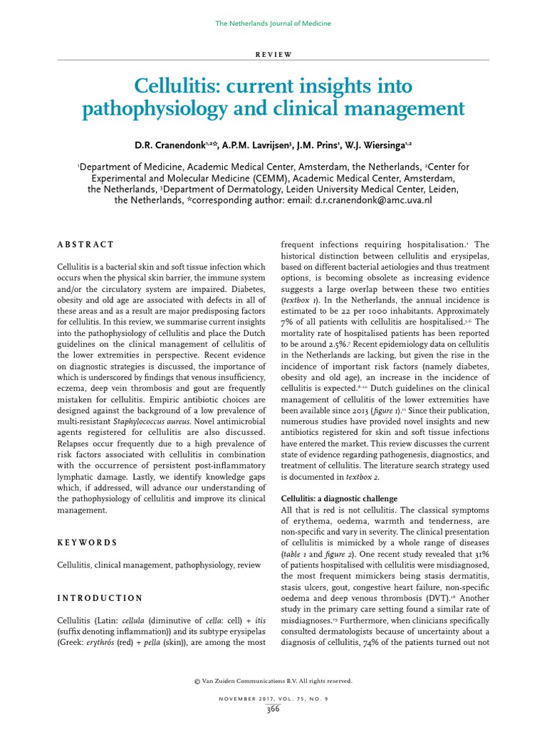 Cellulitis: Current Insights Into Pathophysiology and Clinical ...