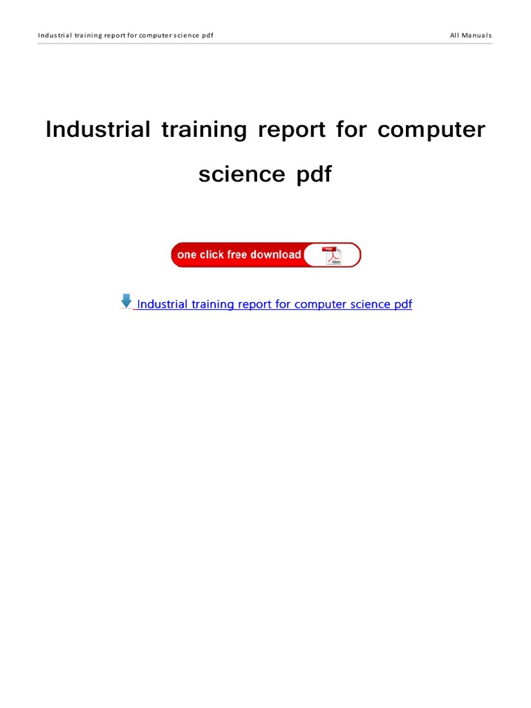 CS industrial training report PDF | PDF | Computer Science | Science