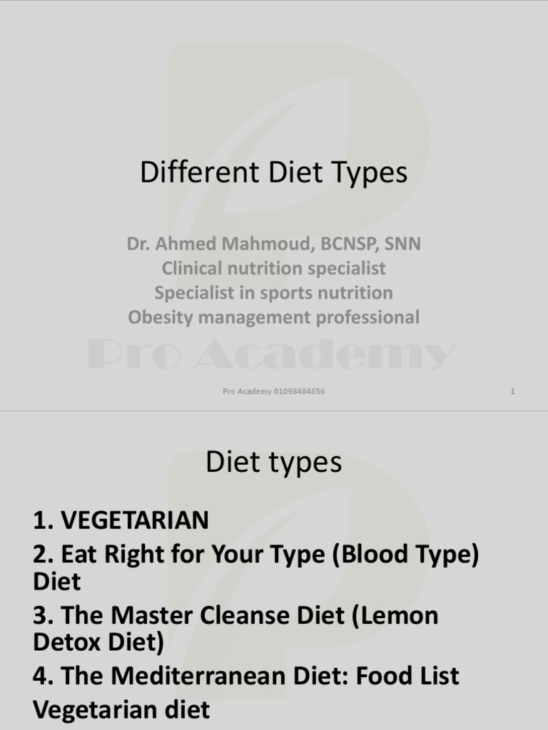 Diet Types Final | PDF | Master Cleanse | Veganism