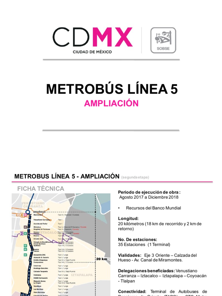 Metrobus - Linea 4 | PDF | Tránsito rápido | Subterranea (Geografía)