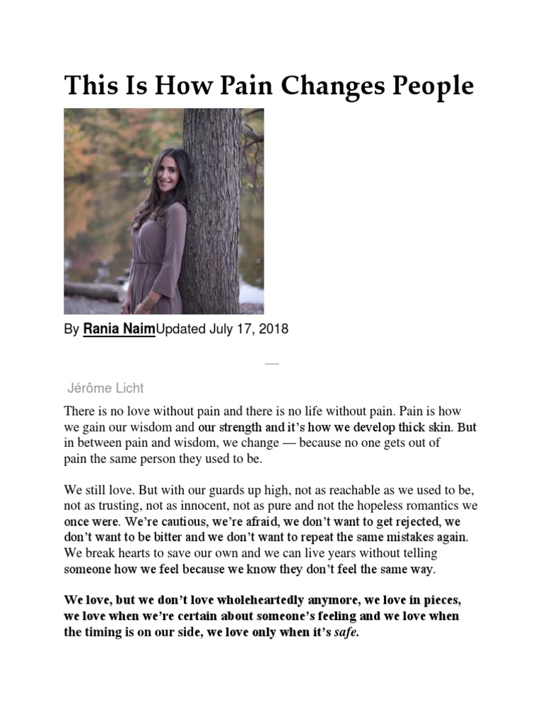 How Pain Transforms Our Lives | PDF | Love