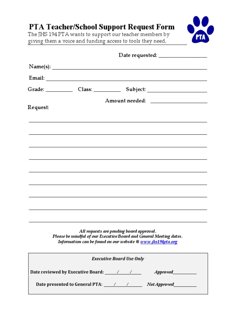 Teacher Request Form | PDF