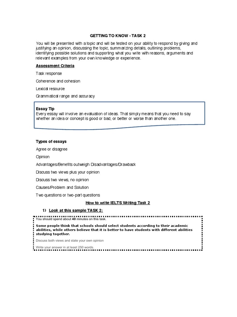 Writing Task 2 - Part 1 | PDF | Essays | Question