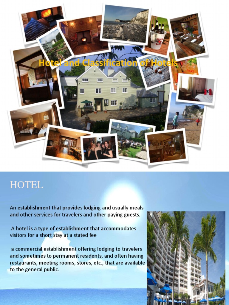 Hotel and Classification of Hotels | PDF | Resort | Hotel