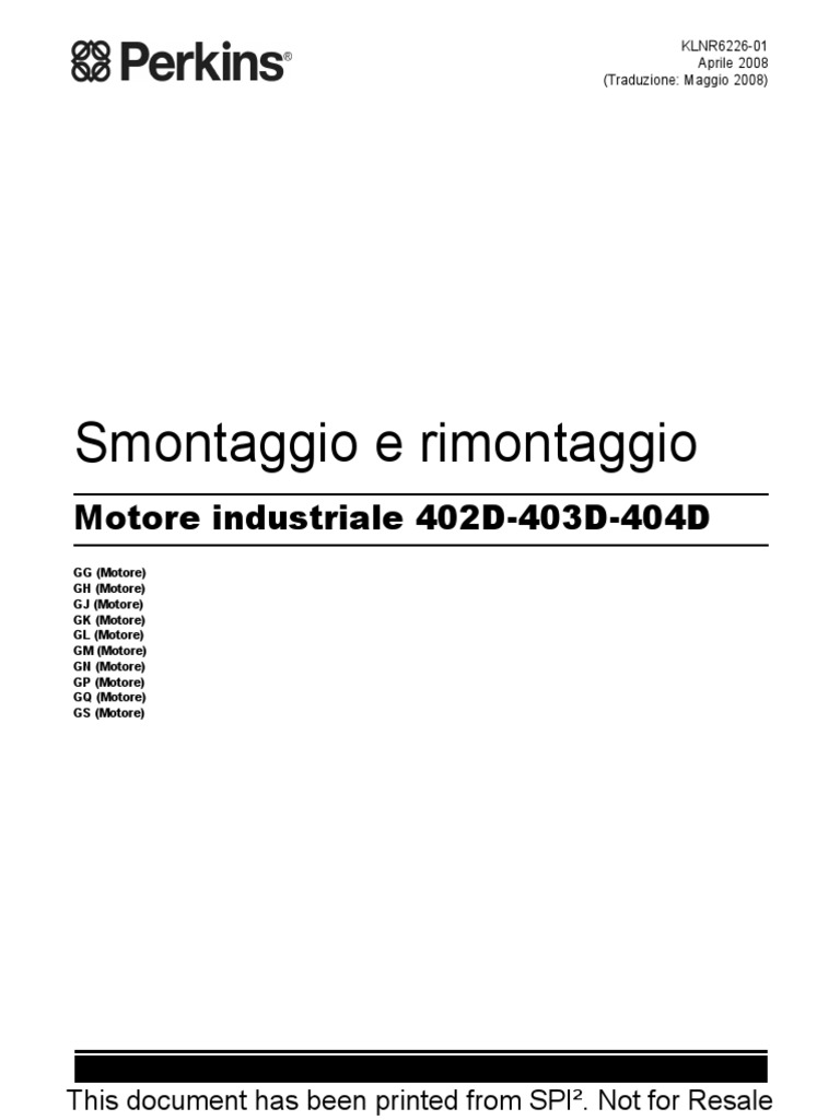 Perkins 402D/403D/404D | PDF