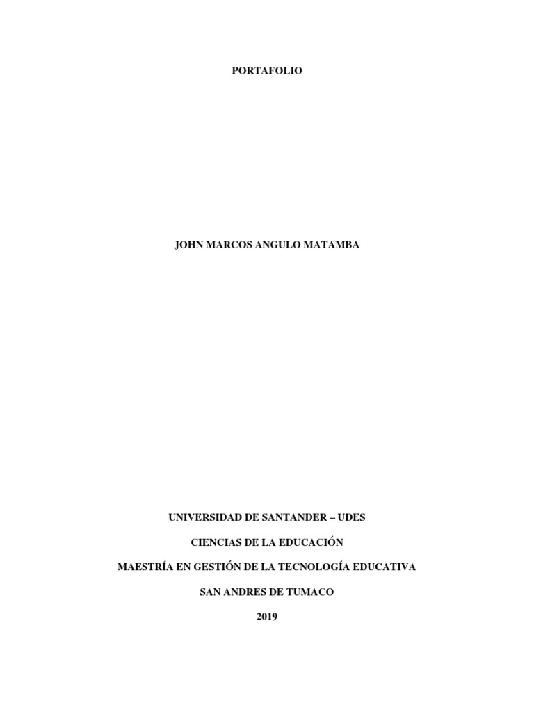 John Angulo Portafolio | PDF | Tecnología de información y ...