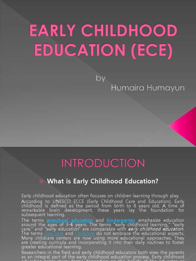 Early Childhood Education (Ece) | PDF | Early Childhood Education ...