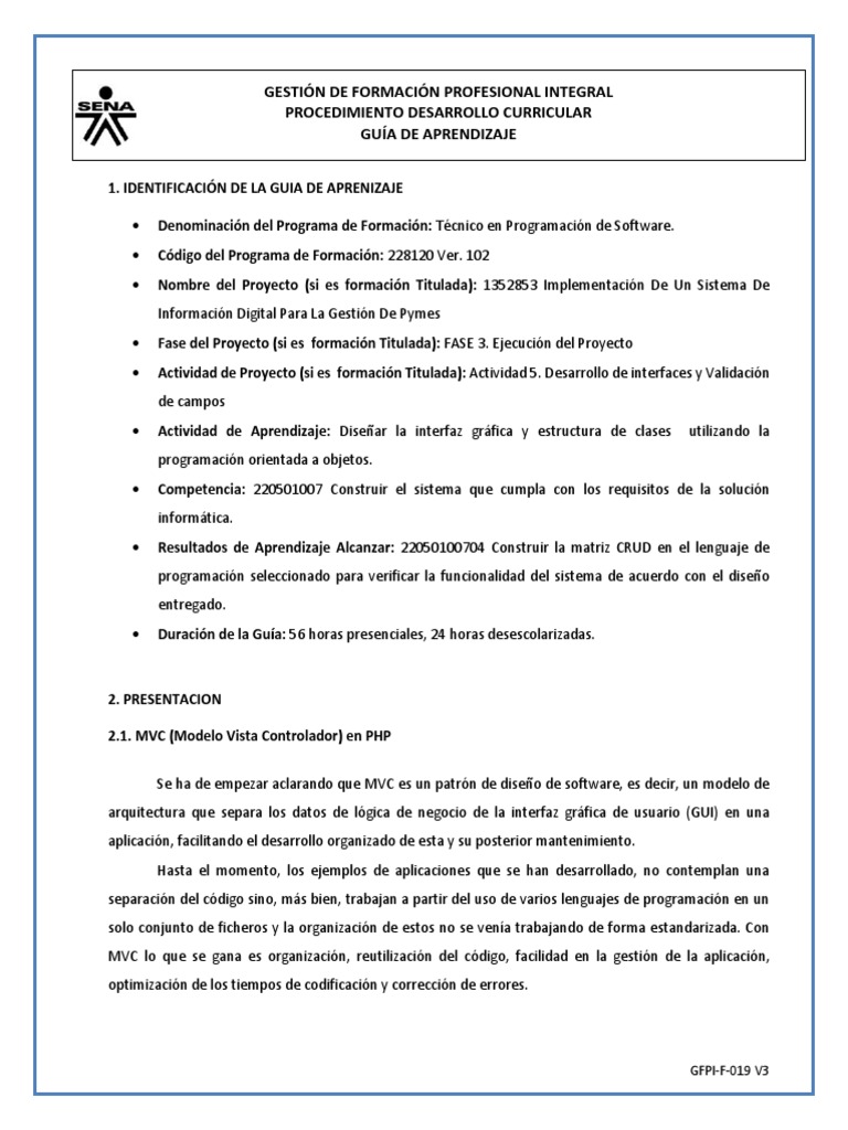 01 Guia 13 MVC PHP | PDF | Modelo – Vista – Controlador | Php