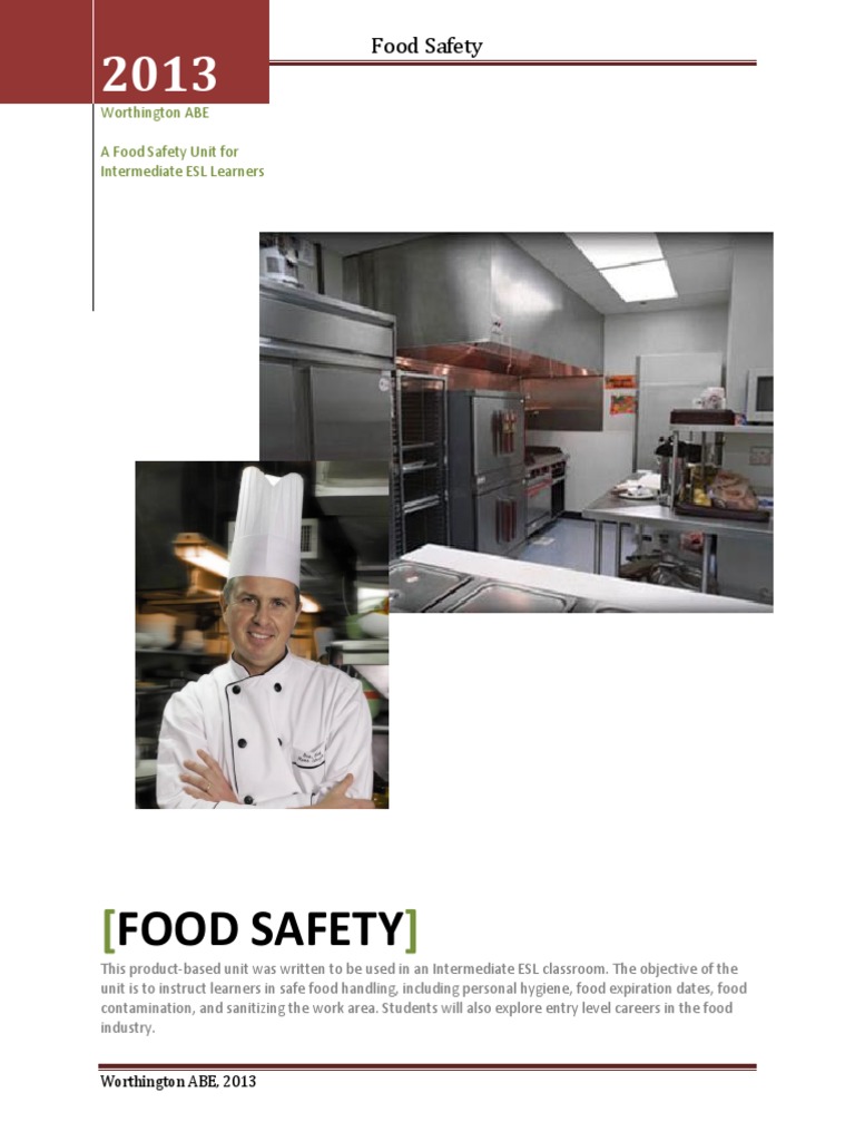 ESL Food Safety Unit Guide | PDF | Foodborne Illness | Dishwasher
