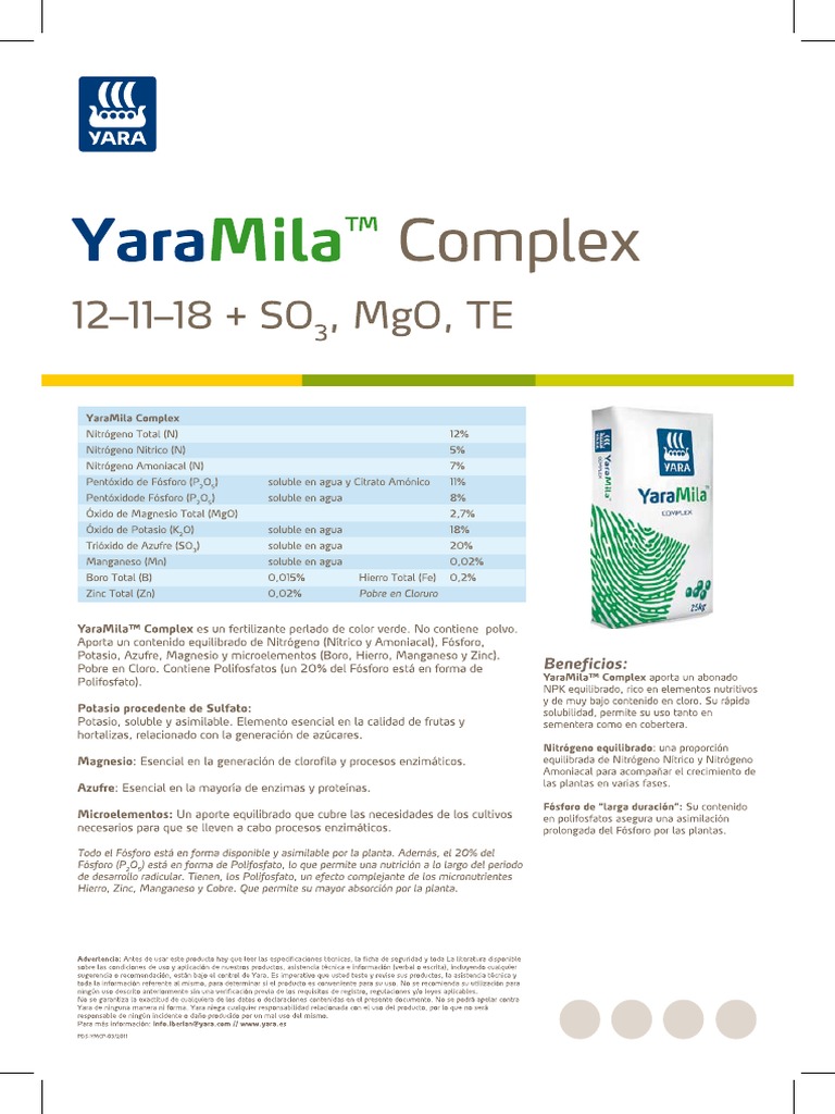 YaraMila Complex PDF | PDF