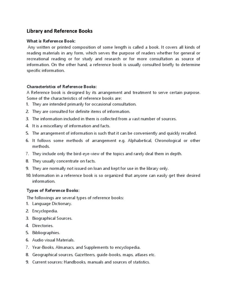 Library Books and References | PDF | Encyclopedias | Books