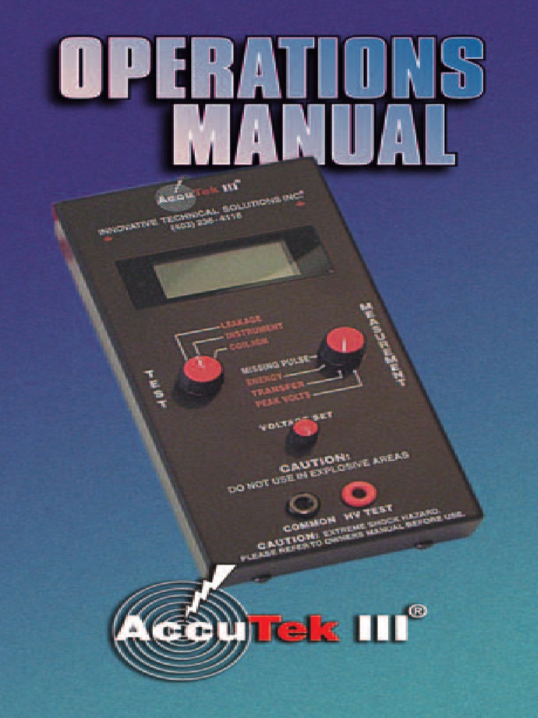 Accutek Manual PDF | PDF | Ignition System | High Voltage