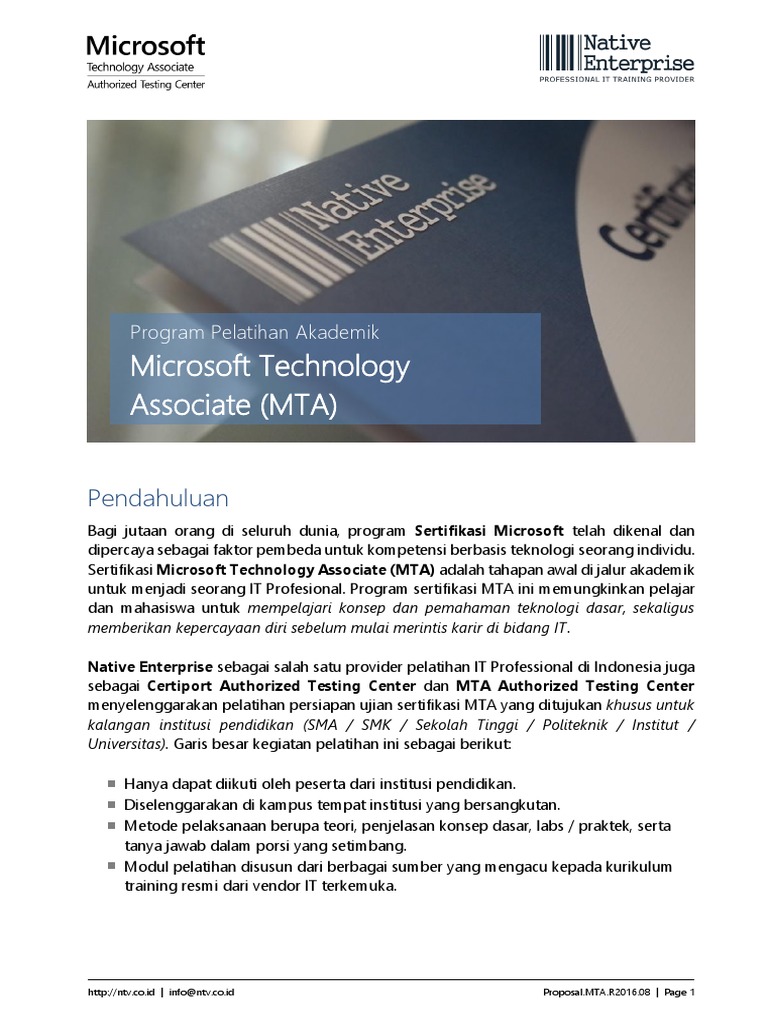 Native Enterprise Pelatihan Akademik Mta PDF | PDF