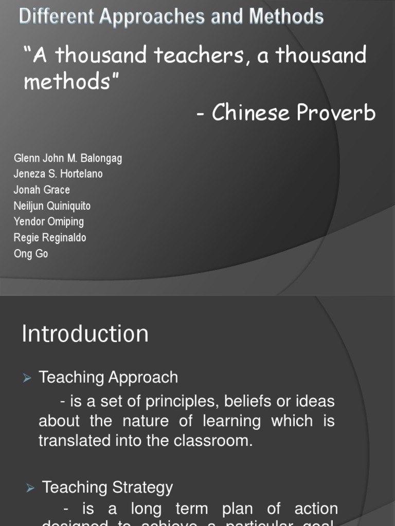 Different Approaches and Methods | PDF | Learning | Epistemology