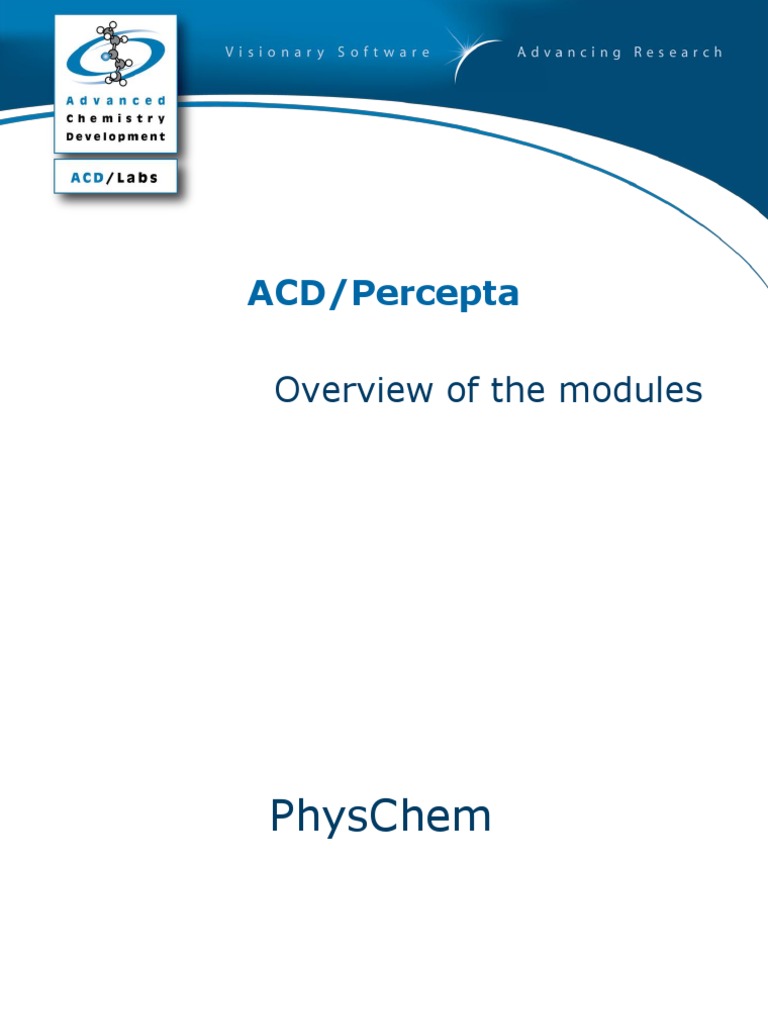 ACD/Percepta: Overview of The Modules | PDF | Cytochrome P450 | Solubility