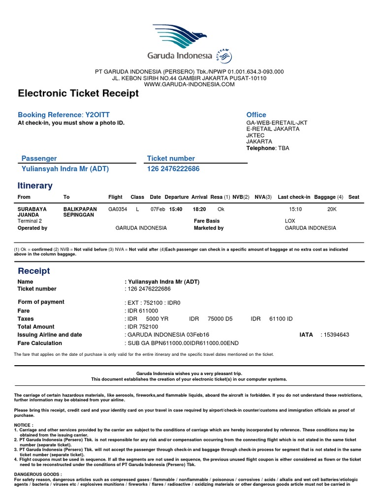 Your Electronic Ticket Receipt | PDF | Dangerous Goods | Business
