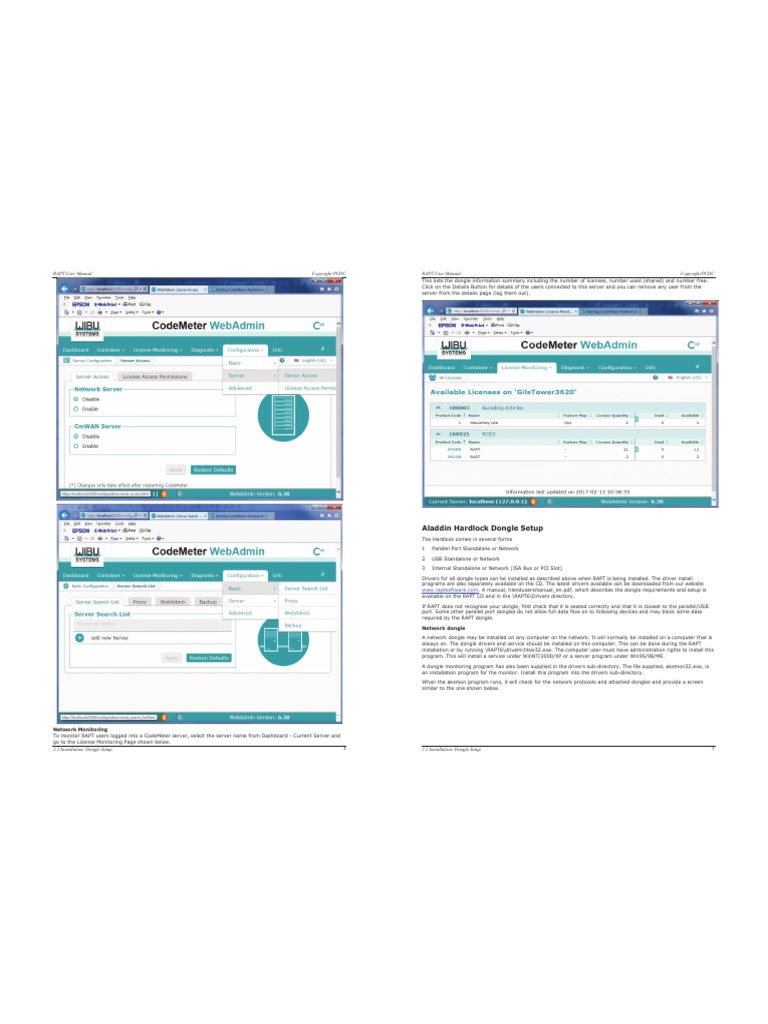 RAPT User Manual RAPT User Manual: Aladdin Hardlock Dongle Setup | PDF ...