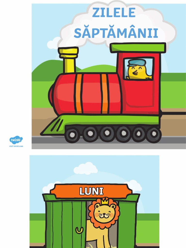 T M 001 Trenuletul Cu Zilele Saptamanii Planse PDF | PDF