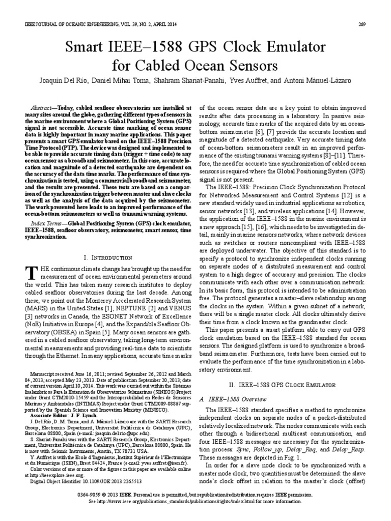 Smart IEEE-1588 GPS Clock Emulator | PDF | Global Positioning System ...