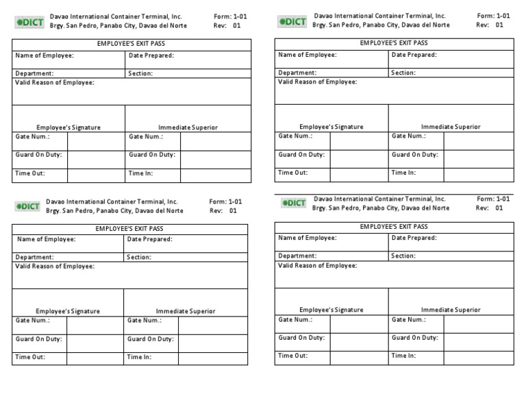 Exit Pass | Download Free PDF | Business