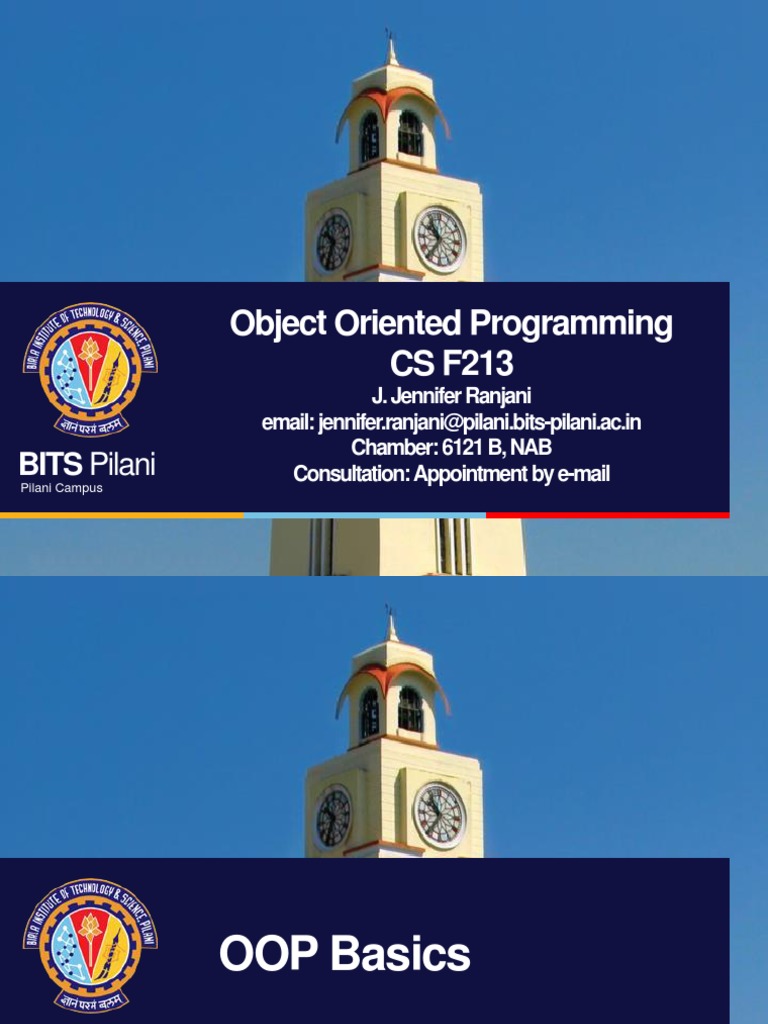 Object Oriented Programming CS F213: BITS Pilani | PDF | Inheritance (Object Oriented ...