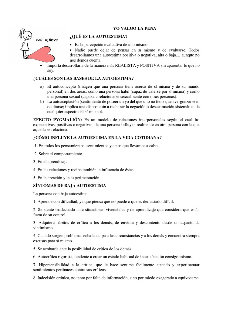 Yo Valgo La Pena | PDF | Aprendizaje | Sicología