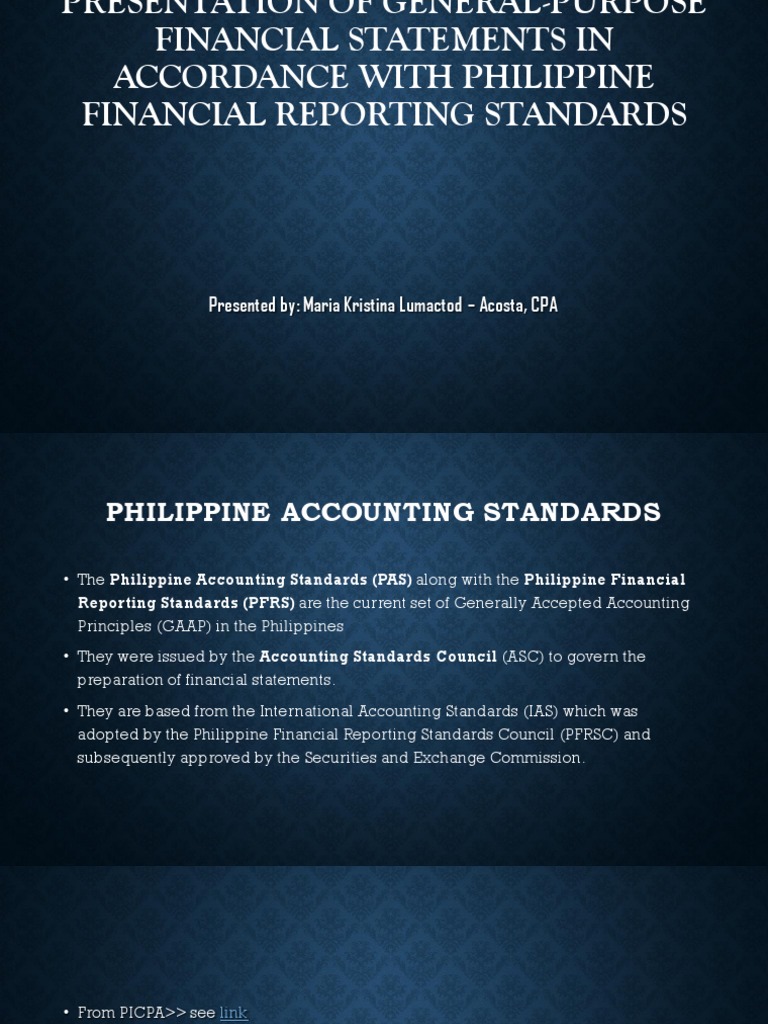 Chapter 1.PAS 1 - Presentation of Financial Statements | PDF