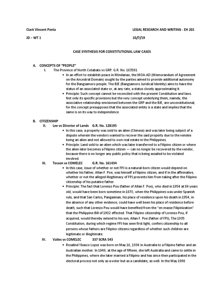 Legal Research and Writing | PDF | Naturalization | Citizenship