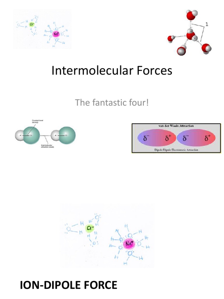 Intermolecular Forces - The Four Types Chemistry | PDF | Intermolecular ...