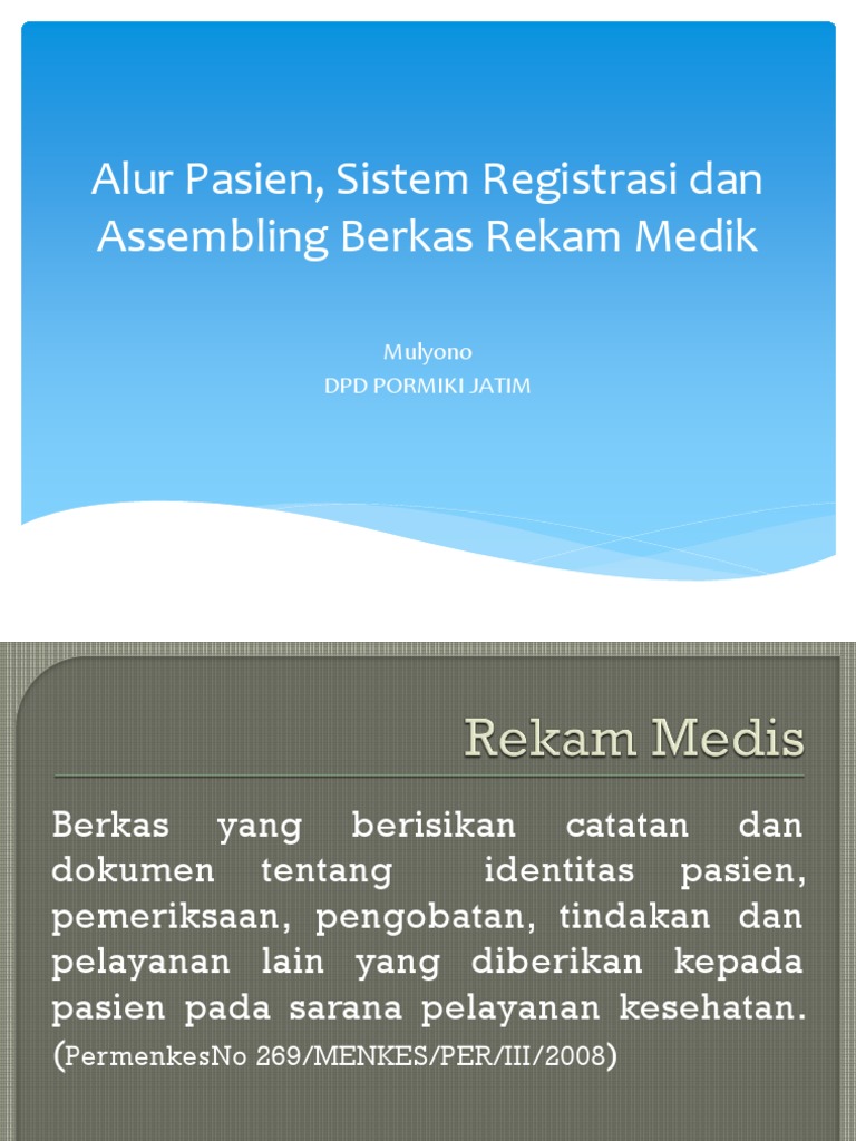 Alur Pasien, Registrasi Dan Assembling Fix | PDF