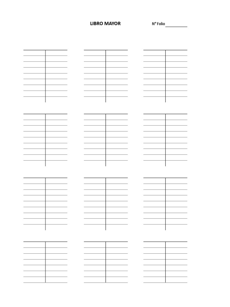 Formato Libro Mayor | PDF