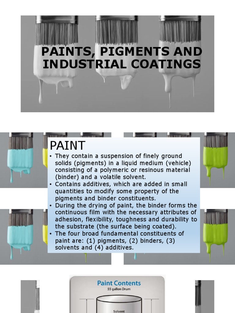 Paints Pigments and Industrial Coatings | PDF | Varnish | Paint